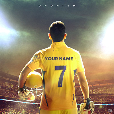 Customized Dhoni CSK Wallpaper Generator - LinksInd